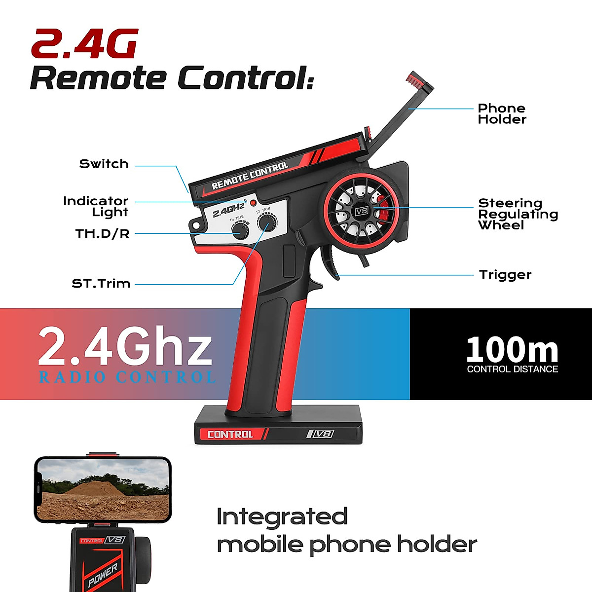 CKYSCHN WLtoys 124016(V2) Fast RC Cars, 75km/h Brushless RC Buggy Trucks, 1/12 Scale 4x4 Fast Remote Control Car, High Speed Off Road Hobby RC Car Adults with 2 Batteries