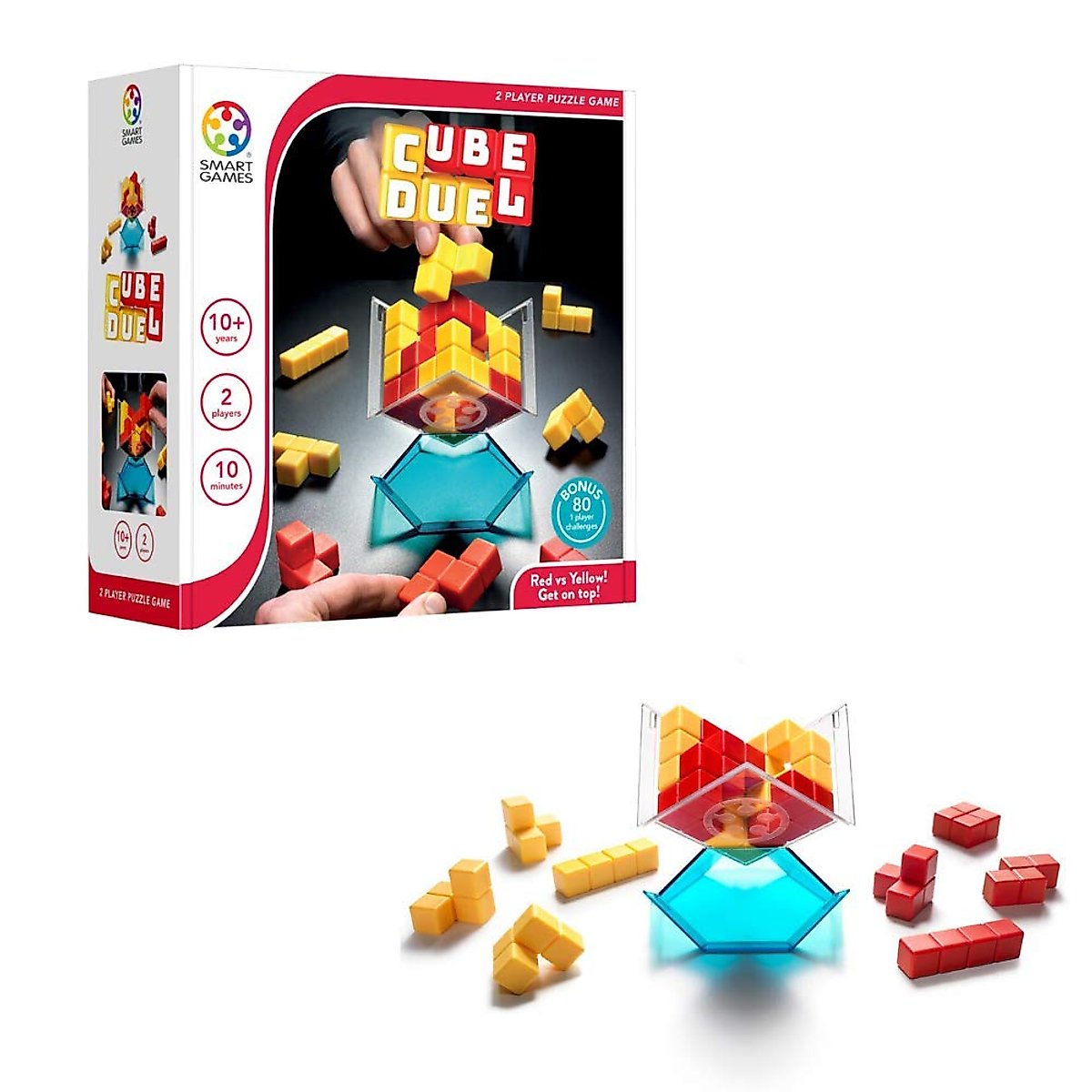 SmartGames Cube Duel - a 2-Player 3D Strategy Game with 1-Player Mode Ages 10 - Adult