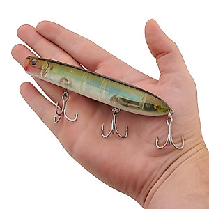 Berkley Cane Walker Topwater Fishing Lure, Pilchard, 4/5 oz, 125mm Topwater, Heavy Tail Weight for Long-Distance Casting, Equipped with Fusion19 Hook