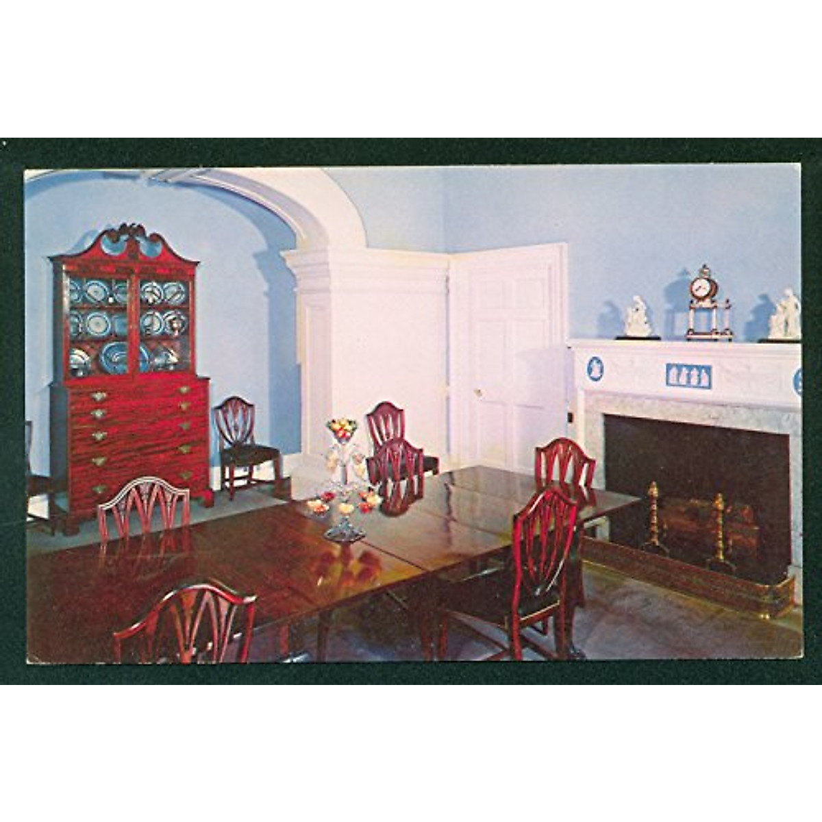 Dining Room of Monticello Home of President Thomas Jefferson Virginia Interior Postcard
