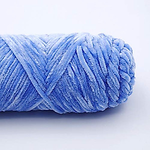 Dsxnklnd Velvet Chenille Yarn for Hand-Knitted Crochet Thread DIY Craft Scarf Sweater