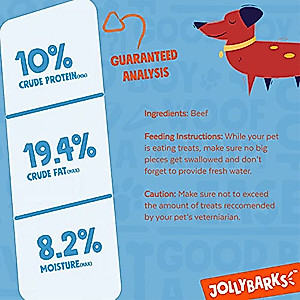 Jolly Barks Marrow Bones for Dogs 6-Inch Premium Natural Single Ingredient Odor Free Large Dog Bones - Grass Fed, Non-GMO Long Lasting Dog Bones, Dog Bones for Medium Dogs (3-Pack)