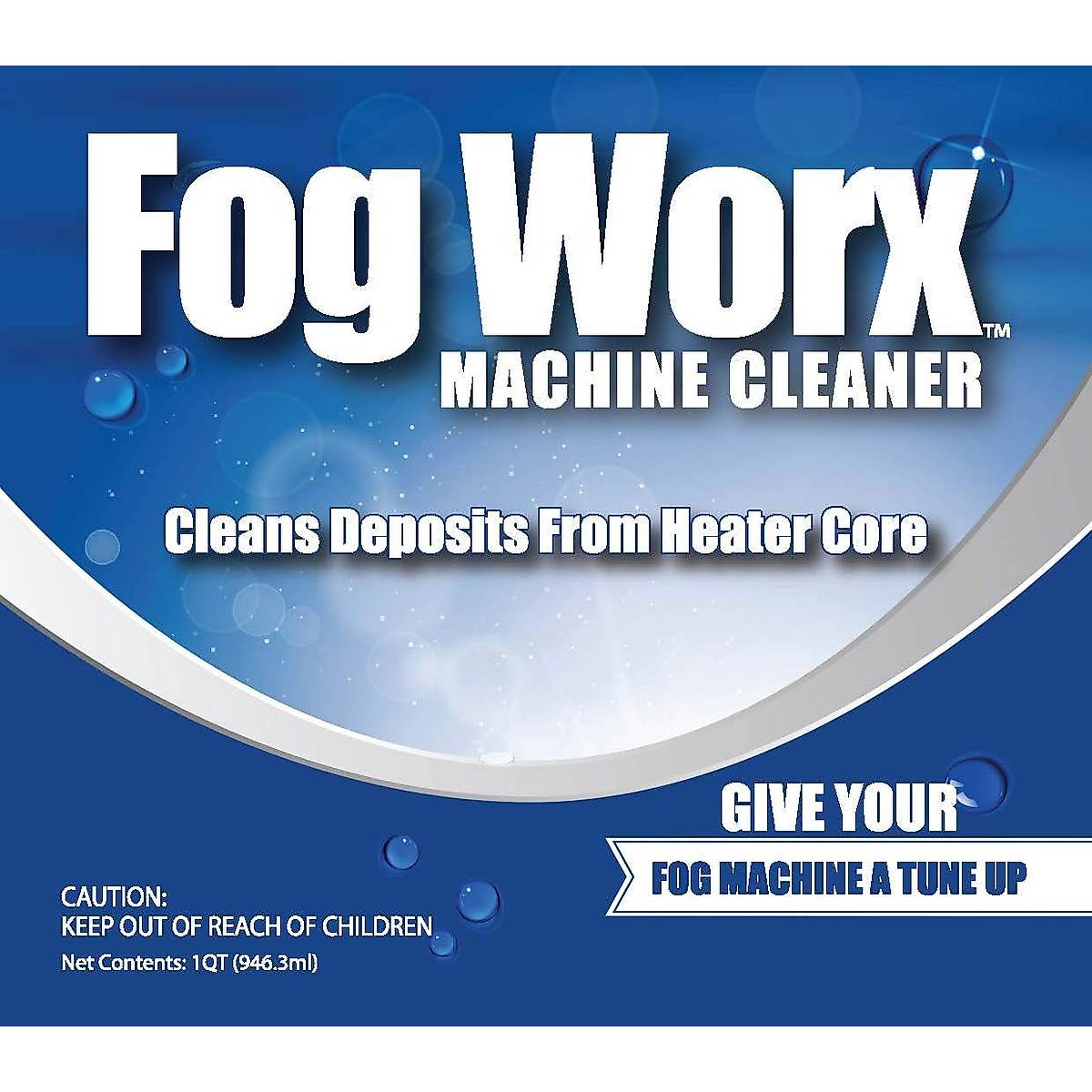 Fogworx Fog Machine Cleaner-1 Quart, Maintains Performance and Extends life of Water Based Machines