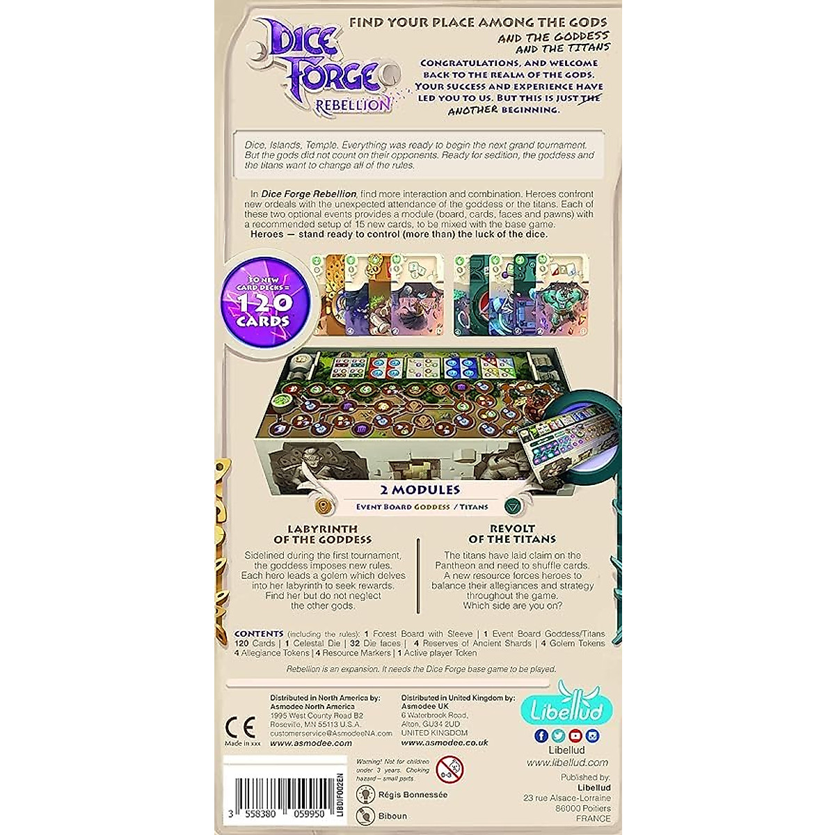 Dice Forge Rebellion Board Game Expansion - New Challenges, More Glory! Dice Crafting Strategy Game, Fun Family Game for Kids & Adults, Ages 10+, 2-4 Players, 45 Minute Playtime, Made by Libellud