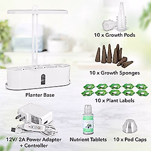 DR GOODROW Hydroponics Growing System - 10 Pods Indoor Herb Garden with ...