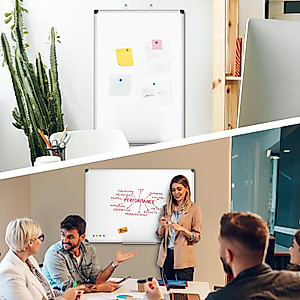 XBoard Magnetic Dry Erase Board/Whiteboard, 36 X 24 Inches, Double Sided White Board,1 Dry Eraser & 3 Dry Erase Markers & 4 Push Pin Magnets