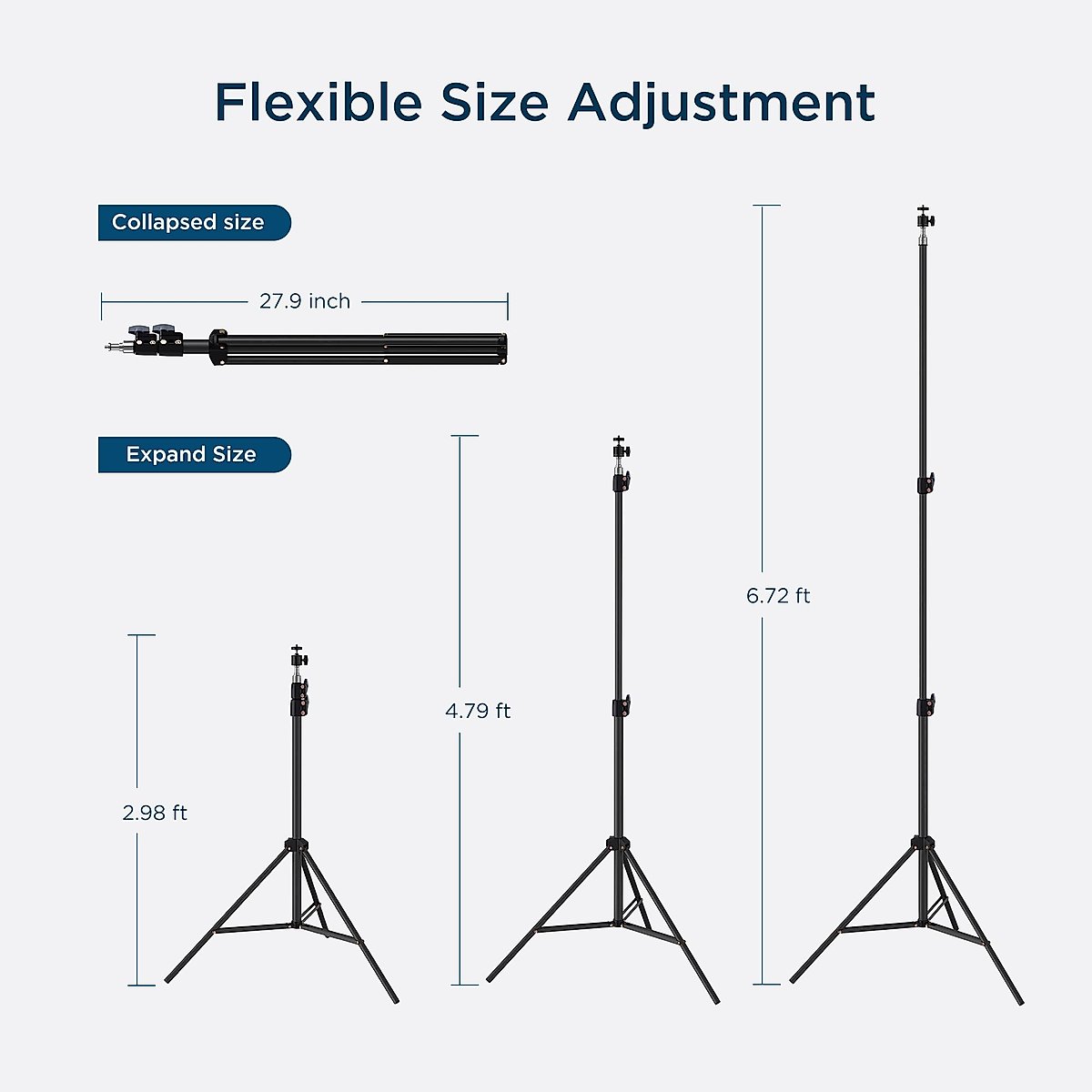 KIWI design VR Tripod Stand for Base Station HTC Vive/Valve Index/Rift Sensor Stand Aluminum Alloy VR Base Station Stand Accessories with Articulating Ball Heads(2 Pack, Base Station Not Included)