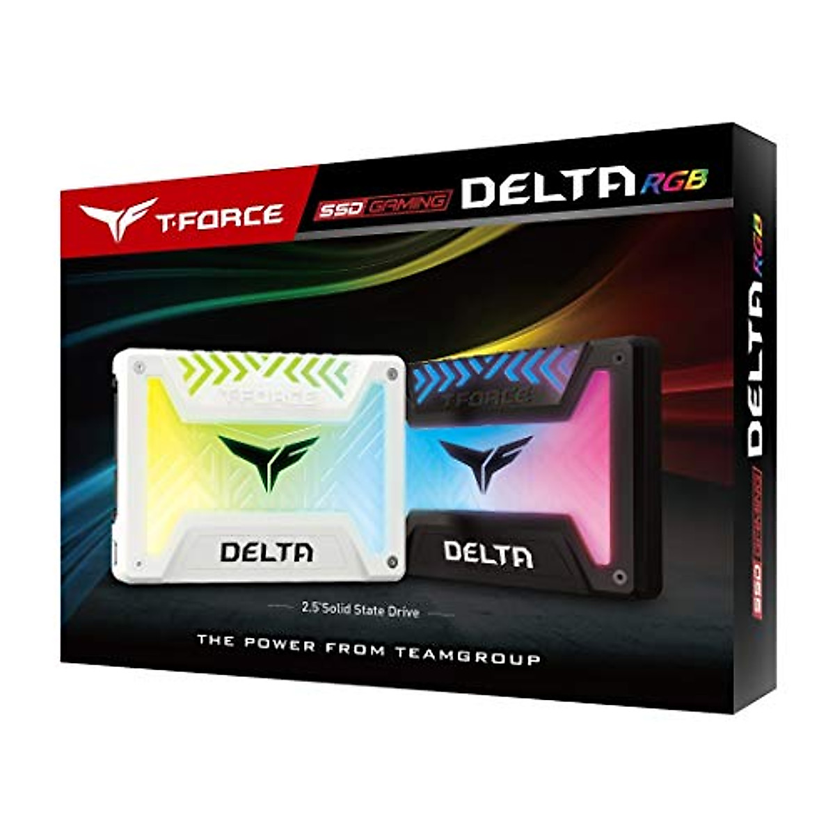 TEAMGROUP T-Force Delta RGB SSD Lite (Dramless) 1TB with 3D NAND 2.5 Inch SATA III Internal Solid State Drive (R/W Speed up to 550/500 MB/s) Black - T253TR001T3C323
