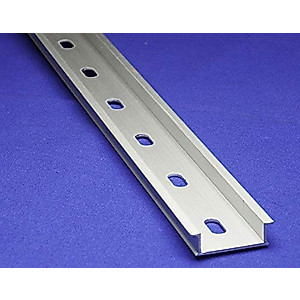 DIN Rail - 100 mm (~4 Inch) New Pre-Cut 35x10mm Heavy Duty Aluminum, Slotted