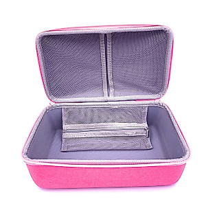 Xcivi Hard Carrying Case for Osmo Fire Tablet Little Starter/Genius Starter Kit with Fire Tablet Base, Storage Organizer for OSMO Fire Base/Numbers/Words/Tangram (Pink)