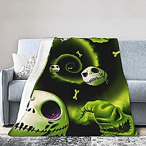 Before Christmas Blanket Flannel Throw Blanket Ultra Soft Warm Plush Bedding for Couch Bed Living Room Sofa 50"X40"