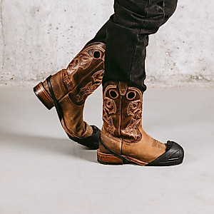 Oshatoes OSH1162-12, Natural Rubber Safety Overshoe with Steel Toe Cap, Black, Size Large (Men's Size 11-14 Women's Size 13-16)