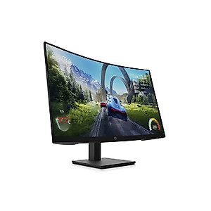 HP X32c FHD Console Gaming Monitor Curve 31.5 Inch 165 Hz 1ms 350nits AMD Freesync Premium VA Panel Low Blue Light Anti-Glare Height Tilt Adjustable for Laptop Desk Setup PS4 PS5 Xbox, Black (Renewed)