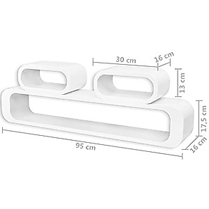 SKM Wall Cube Shelves 6 pcs White-5974