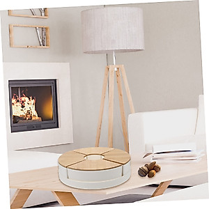 Tofficu 1 Set Office Fruit Plate Round Decorative Tray Chip Box Plastic Serving Tray Serving Plate Wrought Iron Plastic Spraying White Snack Plate Fruit Serving Tray Dried Fruit Box Food