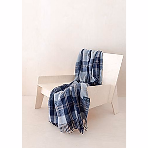 The Tartan Blanket Co. Recycled Wool Blanket Bannockbane Silver Tartan (59" x 75")