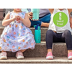 Reduce Water Bottle for Kids, Frostee 13 oz - Reusable Insulated Stainless Steel Water Bottle - Leak Proof and Hygienic Flip-Top Lid - Gripster Finish, Alien