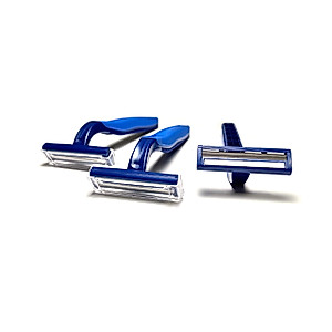 20 Box of Blue Razor Blades Disposable Stainless Steel Hospitality Quality Shavers High End Twin Blade Razors for Men and Women with Aloe Vera Lubrication Strip