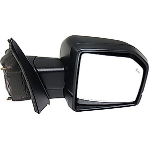 Kool Vue Right Power Heated Mirrors for Ford F-150 2015-2017 Power Fold With Signal Light, Blind Spot Monitor, Memory & Puddle Lamp; Without Auto-Dimming Paintable