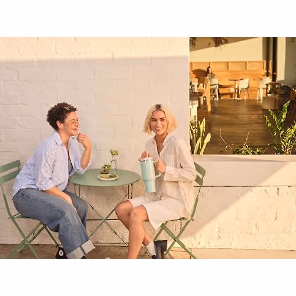 Stanley Quencher H2.0 Tumbler with Handle and Straw 40 oz | Flowstate 3-Position Lid | Cup Holder Compatible for Travel | Insulated Stainless Steel Cup | BPA-Free | Matcha Cream