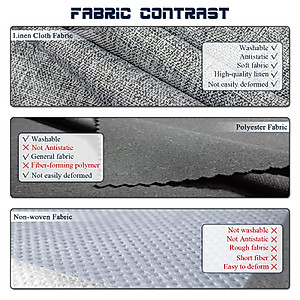 DonYeco Hanging Closet Organizer, Easy Mount Collapsible 3-Shelf Camper Closet Wardrobe Hanging Storage Shelves, Folded Clothes Towels Handbag Shoes Accessories Storage, Linen Cloth, Gray