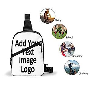 Custom Sling Bag Crossbody Bags Chest Bag For Men Women Design Your Own Personalized Shoulder Backpack Travel Bag Hiking Daypacks With Text Image Chest Sling Backpack Daypack Chest Package