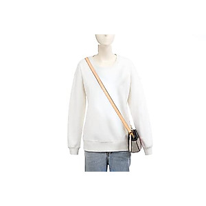 GOXTECH Vachetta Leather Adjustable Crossbody Strap for ， women's crossbody handbags (Beige)