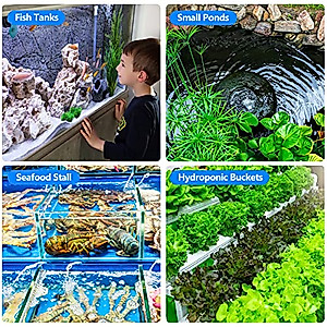 CWKJ Aquarium Air Pump Dual Outlets, Adjustable Quiet Oxygen Aerator Pump, Fish Tank Bubbler with Accessories Kit for Fish Tank up to 100 Gallons