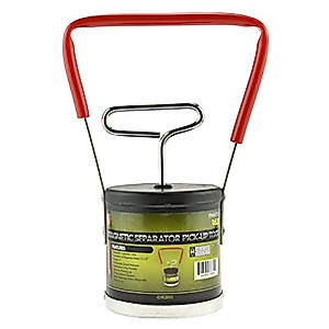 SE Magnetic Separator Pick-Up Tool with Quick Release, Outdoor Gold Panning Portable Magnetic Pickup Tool, Rubber Handle, Magnetic Capacity 16-lb