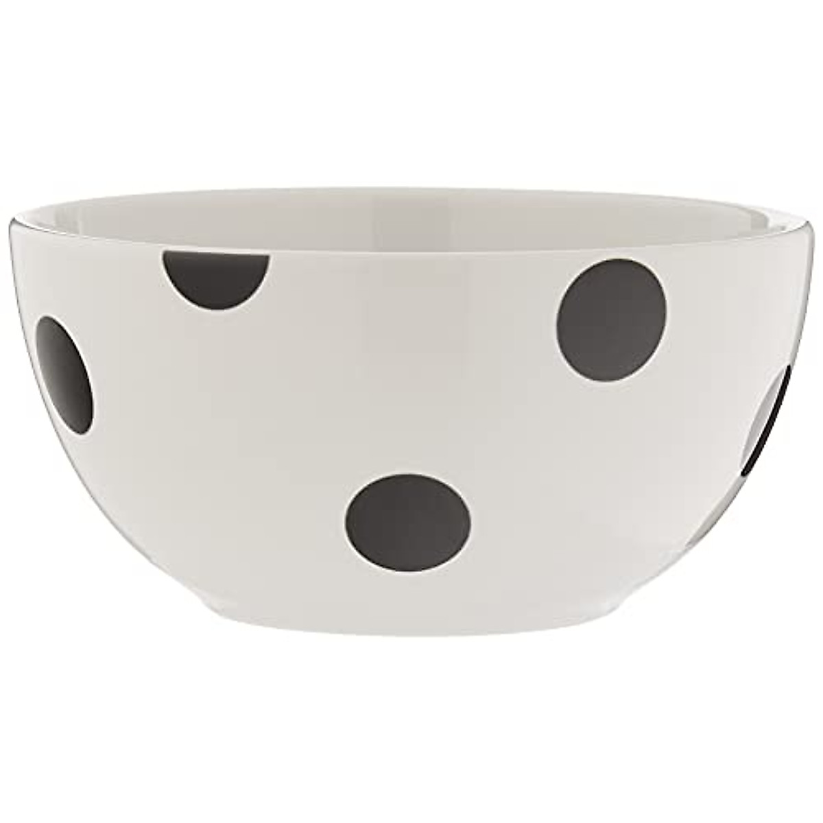 Kate Spade New York Black Deco Dot 4-Piece All-Purpose Bowl Set, 4.7 LB