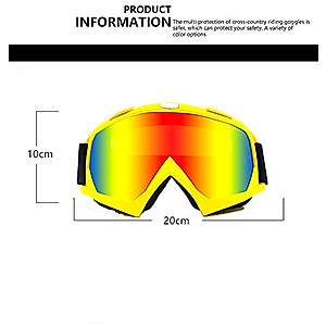 DPLUS Ski Goggles, Snowboard Snow Goggles for Men Women with Spherical Detachable Lens UV Protection Anti-Fog (Yellow/Colorful)