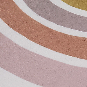 STARUIA Rainbow Kids Rug Play Carpet 55"x47" for Bedroom, Hexagon Washable Rug for Playroom Tent Castle, Non-Slip Nursery Rug Soft Play Mat for Children Playpen Classroom Dorm