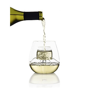 Stemless Aerating Wine Glasses (Set of 2) by Chevalier Collection – Patented Wine Glasses with Built In Aerator