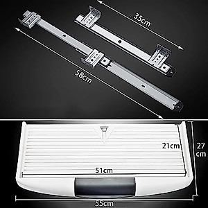 BBAUER Keyboard Tray, Under Desk Keyboard Tray Slide Out, Ergonomic Desk Keyboard Under Computer Table, for Typing Workstation