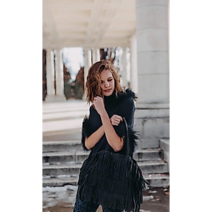 LAGGO Remy Fringe Bag (Black Nubuck)