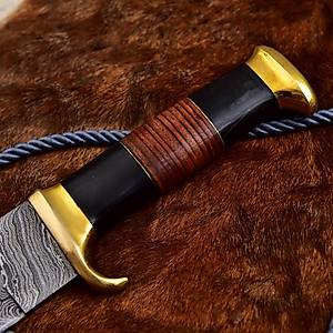 18" Massive Damascus Hunting Knife, Crocodile Dundee Bowie Knife, Damascus Fixed Blade Knife, Gigantic Damascus Knife, Big Hand Made Knife