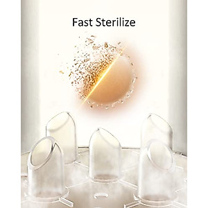 Bottle Sterilizer and Dryer, Compact Electric Steam Baby Bottle Sterilizer (Esterilizador de Biberones), Bottle Sanitizer for Baby Bottles, Pacifiers, Pump Parts