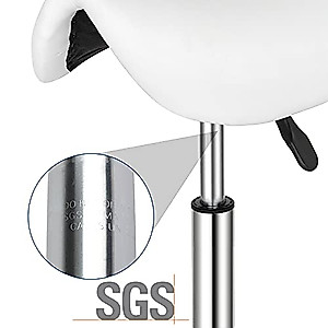 Salon Stool, Rolling Stools With Wheels, Swivel Tattoo Stool Chair, Adjustment Massage Spa Drafting Salon Work Office Hydraulic Saddle Stools With Foot Rest, Lash Tech Chair,For Barbershop Office (13)