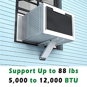 Forestchill Window Air Conditioner Bracket, Light Duty Support Up to 88 lbs, Universal AC Window Unit Bracket, Fit 5,000 to 12,000 BTU