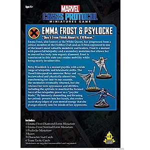 Atomic Mass Games Marvel: Crisis Protocol Emma Frost and Psylocke Character Pack - Psychic Mutants Unleashed! Tabletop Superhero Game, Ages 14+, 2 Players, 90 Minute Playtime, Made