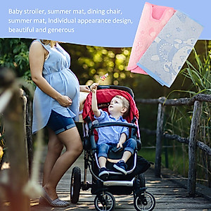 FAVOMOTO 2pcs Baby Stroller Liner Seat Pad Summer Cooling Mat Cushion for Stroller Car Seat High Chair Pushchair Infant Carriage Cushion Washable