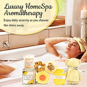 Birthday Gifts for Women, Sunflower Self Care Package Christmas Gifts, Sending Get Well Soon Sympathy Gifts Basket Unique Relaxation Spa Gifts Box for Women, Her, Sister, Mom, Best Friends
