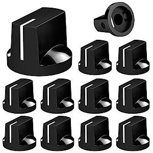 DAIERTEK Guitar Pedal Knobs 6.35MM Davies 1510 Control AMP Effect Pedal Knob 1/4 with Set Screw for Electric Guitar Potentiometer Black - 12PCS