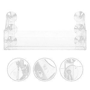 Yardwe Fridge Organizer 1pc Acrylic Display Risers Acrylic Storage Box Beverage Shelf Frige Rack Refrigerator Rack Suction Cup Display Stand Bracket Storage Rack Suction Rack