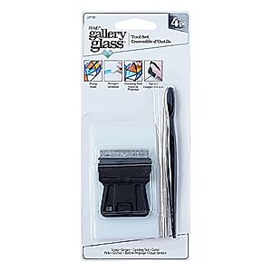 Gallery Glass, 4 Piece Tool Set Perfect for Stained Glass DIY Arts and Crafts, 19739, Multi-Color