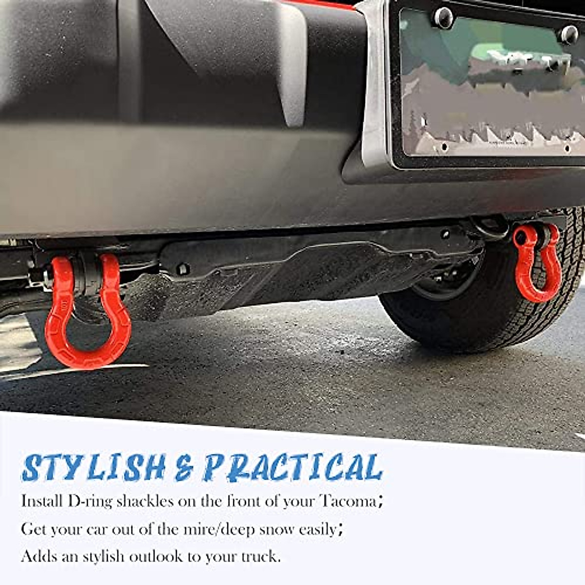 samman Tacoma Front Demon Tow Hook Mounting Bracket Compatible with Toyota Tacoma 2009-2021