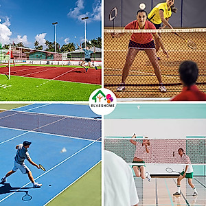 Badminton Net, Badminton Net for Backyard, Badminton Net Portable, Indoor Outdoor Badminton Volleyball Nets with Steel Cable, Professional Badminton Net Replacement for Beach, Schoolyard, 20FT x 2.5FT