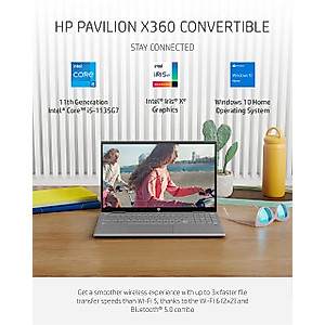HP Pavilion x360 15.6 inch 2-in-1 Laptop PC, 11th Gen Intel Core i5-1135G7, 12 GB RAM, 256 GB SSD Storage, Full HD IPS Micro-Edge Display, Windows 10 Home, HD Webcam, Audio by B&O (15-er0010nr, 2021)