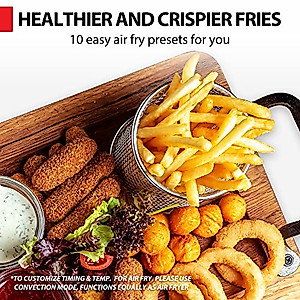 TOSHIBA 6-in-1 Inverter Microwave Oven Air Fryer Combo, MASTER Series Countertop Microwave, Healthy Air Fryer, Broil, Convection, Speedy Combi, Even Defrost, Sound On/Off 27 Auto Menu Stainless Steel