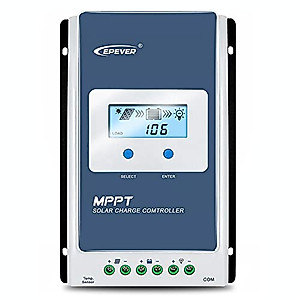 EPEVER 10A Solar Charge Controller MPPT Solar Panel Charge Controller 12V / 24V Auto Working Max PV 100V Solar Charge Battery Regulator with LCD Display for Gel Flooded Sealed Lithium Batteries